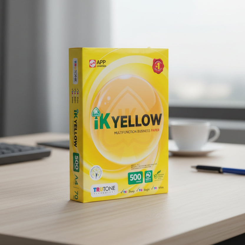 IK Yellow A4 Photocopy Paper 70GSM (500'S) - 5 reams/ BOX