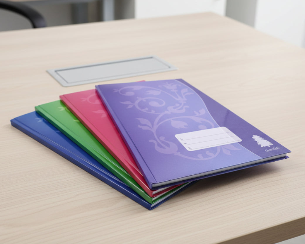 Green Hill - Assorted Colour Quattro F5 Hard Cover Notebook