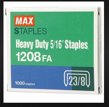 Max Heavy Duty Stapler Bullets 1210FAH/1213FAH/1215FAH/1217FAH/1220FAH